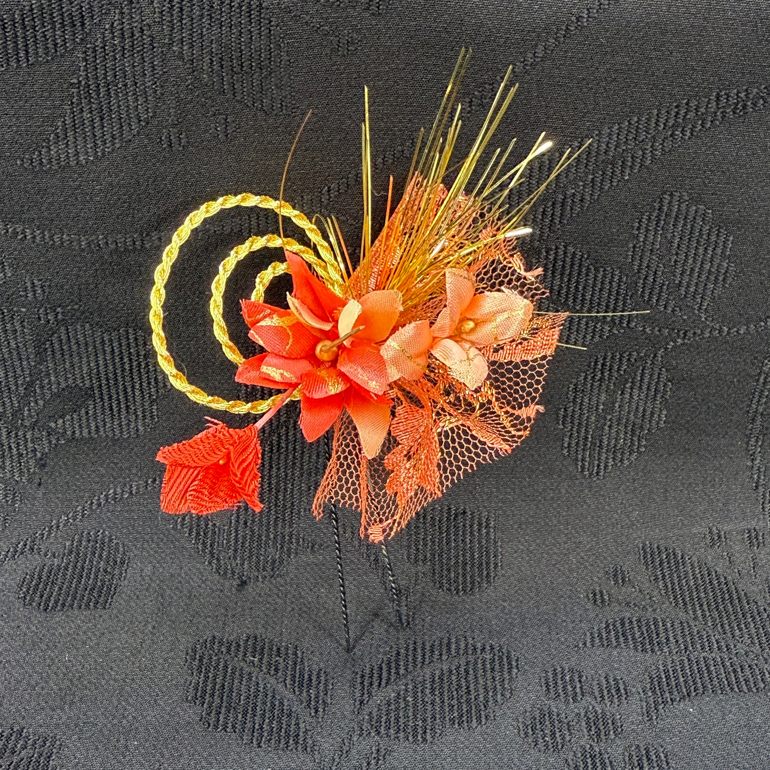 "Autumn Spiral" Vintage Kanzashi Hair Pin – Kyoto Kimono